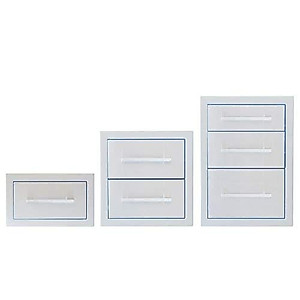 SUNSTONE BA-TD18 Beveled Frame Triple Drawer, 18"