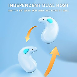 Headphones with Microphone, Bluetooth Earphones, in Ear Sleep Earphones, Hidden, Compact, Music Calls, Long Battery Life, Wireless Headphones, Noise Cancelling Headphones for Sleeping,