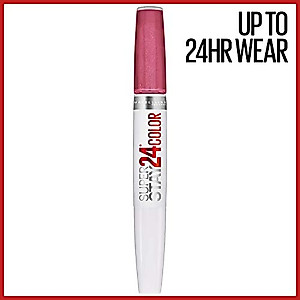 Maybelline Super Stay 24, 2-Step Liquid Lipstick Makeup, Long Lasting Highly Pigmented Color with Moisturizing Balm, Blush On, Pink, 1 Count