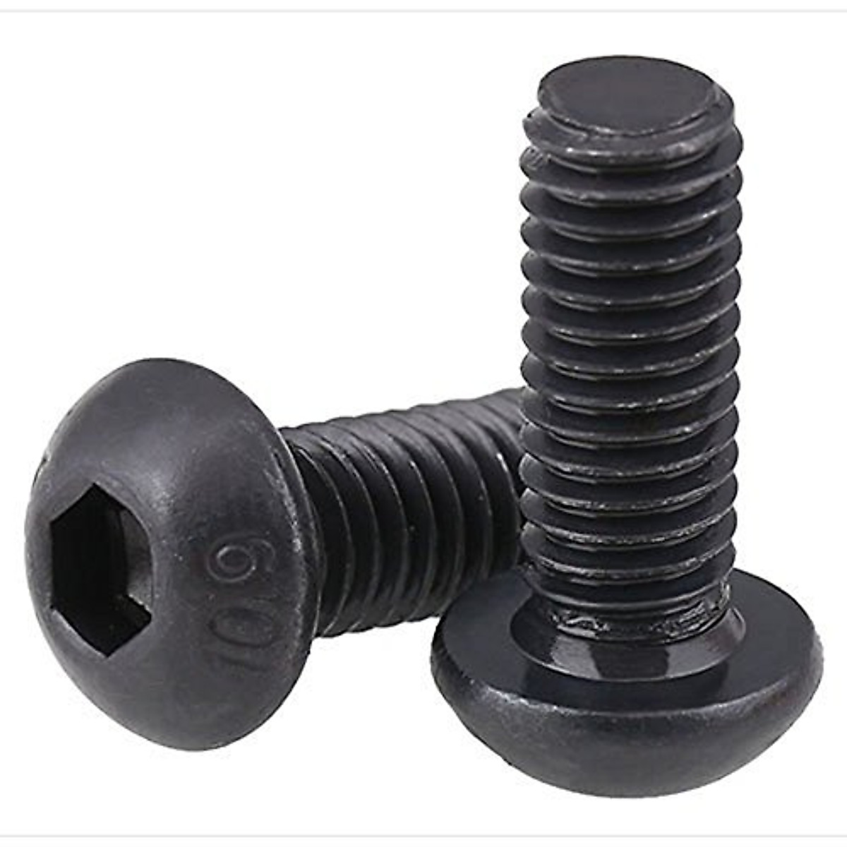 FullerKreg M6-1.0 x 25mm Button Head Socket Cap Screw, ISO 7380 Hex Drive, Class 10.9, Black Oxide Finish, Alloy Steel (Pkg of 30)