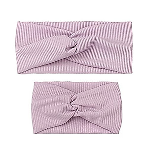 Baby Mother And Hair 5PCS Hairbands Solid Stripe Band Family Headbands Headwrap Baby Care Baby Infant Stuff Girl (D, One Size)