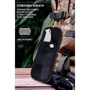 Long Blade Folding Knife - Sharp Hunting Hiking Camping Tactical Survival Work Knives for Men Women - Foldable Large Knife with Rosewood Handle - Fits any Knife Sharpener - Father s Day Gifts 4172