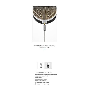 Moondrop LINE V/W 6N Single Crystal Copper Silver-Plated Litz Earphone Upgrade Cable IEMs (LINE W)