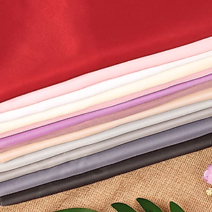 PiccoCasa 2 Pack Satin Pillowcase for Hair and Skin, Euro Sham Pillow Covers Soft Silky Oxford Pillow Cases with Envelope Closure European(26"x26") White