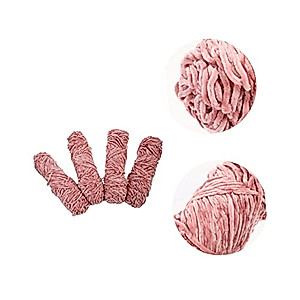 TEHAUX 4pcs Colorful Gold Velvet Yarn Crochet Yarn Thick Knitting Supplies Wool Scarf Chunky Knit Chenille Yarn Chunky Knit Yarn Cotton Yarn Knitting Thread DIY Chenille Wool Soft Pink