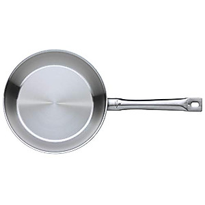 WMF Frying pan uncoated Ø 28cm Gourmet Plus Made in Germany Pouring Rim Stainless Steel Handle Cromargan Stainless Steel Suitable for Induction Dishwasher-Safe