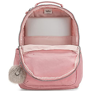 Kipling Women's Seoul 15" Laptop Backpack, Durable, Roomy with Padded Shoulder Straps, Bridal Rose, One Size