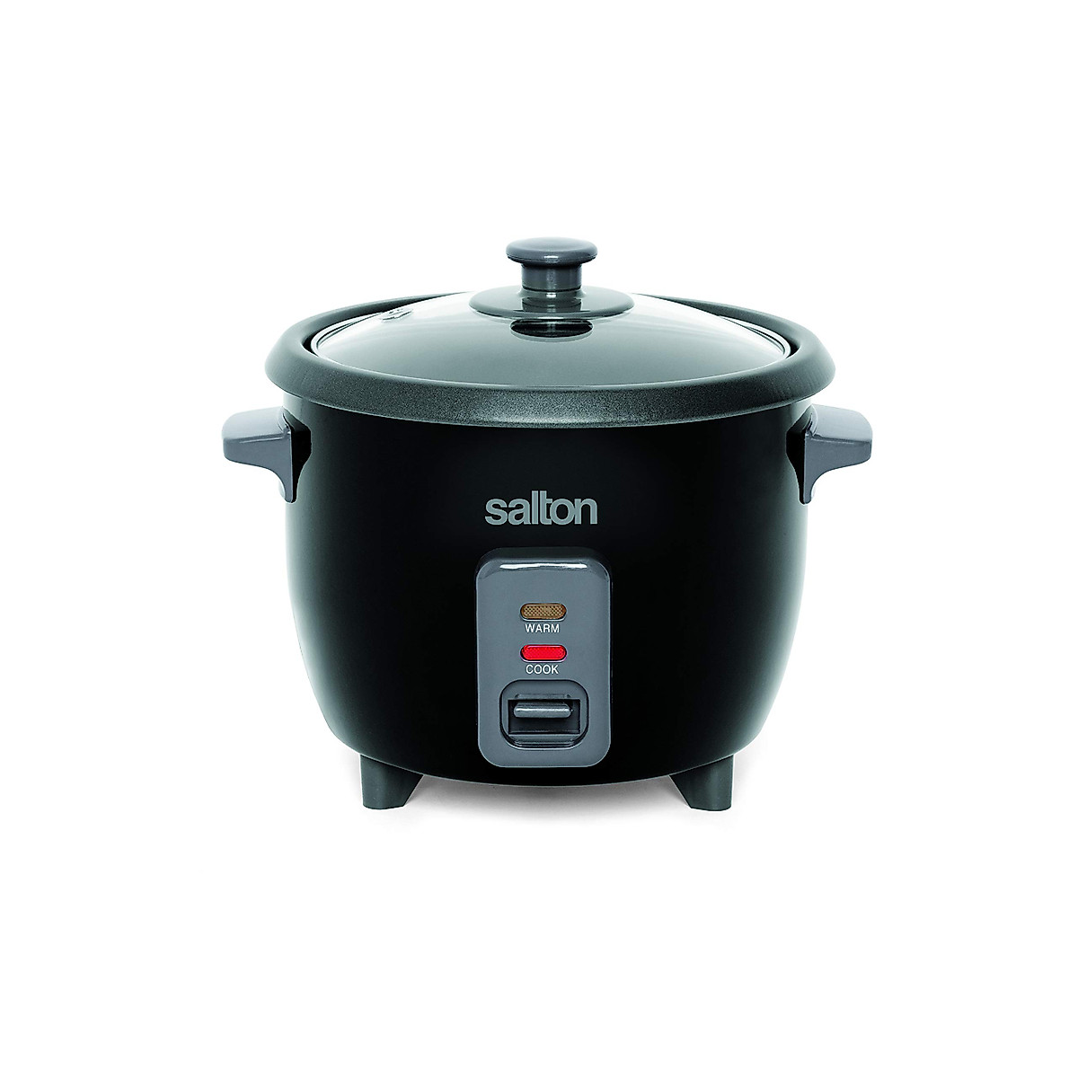Salton 6 Cup Automatic Rice Cooker, 6 cups cooked / 3 cups Uncooked, Black, Stainless Steel
