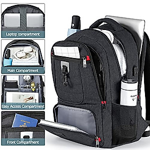 BIKROD Travel Backpack for Men, Extra Large School Backpacks for Teens, Durable Laptop Backpacks with USB Charging Port Fits 17.3 Inch, Outdoor Hiking Water Resistant Anti Theft College Bag Gift