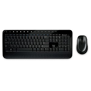 Microsoft Wireless Desktop 2000, Black - Wireless Keyboard and Mouse Combo with Comfortable Palm Rest.