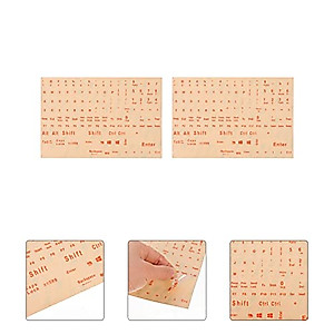 SOLUSTRE Laptop Stickers Laptop Stickers 6 Sheets Keyboard Keyboard Letter Stickers Purple Stickers Keyboard Letters Stickers Letters Stickers English Computer Stickers Computer Stickers