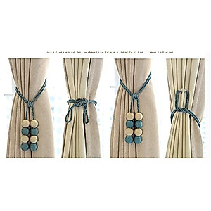 1Pc Magnetic Curtain Tieback Weave Buckle Strap Curtains Holdbacks Clip Rod Magnet Tie Backs Hanging Belts Rope Accessoires (G)