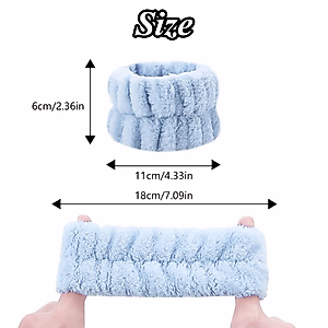 6 PCS Face Washing Wristbands for Washing Face Microfiber Wrist Wash Band Towel, Reusable Sweatband Makeup Skincare Yoga Sports Prevent Liquids Spilling Down Arms for Women Girls
