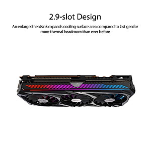 ASUS ROG Strix AMD Radeon RX 6700 XT OC Edition Gaming Graphics Card RDNA 2, PCIe 4.0, 12GB GDDR6, HDMI 2.1, DisplayPort 1.4a, Axial-tech Fan Design, 2.9-Slot, Super Alloy Power II, GPU Tweak II