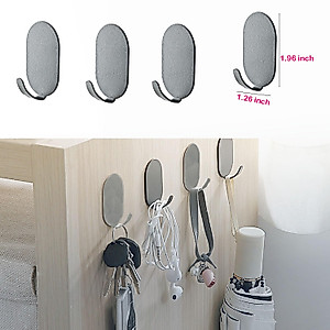 Ourart 20 Pcs Wall Mounted Coat Hooks, Adhesive Hanger Hook for Towel, Key, Robe, Scarf, Bag, Cap - Black and Gray
