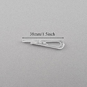 Hao Pro 38mm Length Clear Plastic Alligator Clip Easy Storage Securely Clip Prevent Damage Fabric Flexible Material U Shape Transparent Garment Clips 170 Pieces for Folding Ties Socks Pants Shirts