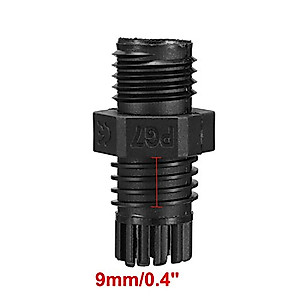 uxcell PG7 Water Resistance Cable Gland Fixing Connector Joints Fastener 100 PCS Black