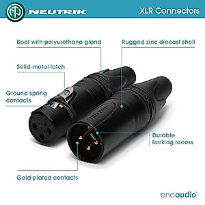 enoaudio Mogami 2534 Quad Pair (L,R) Cable | Neutrik XLR Female - XLR Male | HiFi - 4.92 ft / 1.5 m