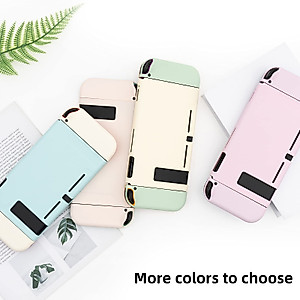 GeekShare Protective Case Slim Cover Case for Switch - Shock-Absorption and Anti-Scratch (Pink & Purple)