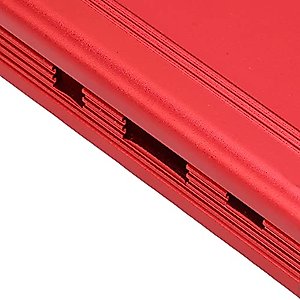 Circuit Board Protective Case, Ventilation Design Less Interference Easy to Install Good Compatibility Aluminum Alloy Enclosure for Raspberry Pi 3 3B+ 2B B+(red)