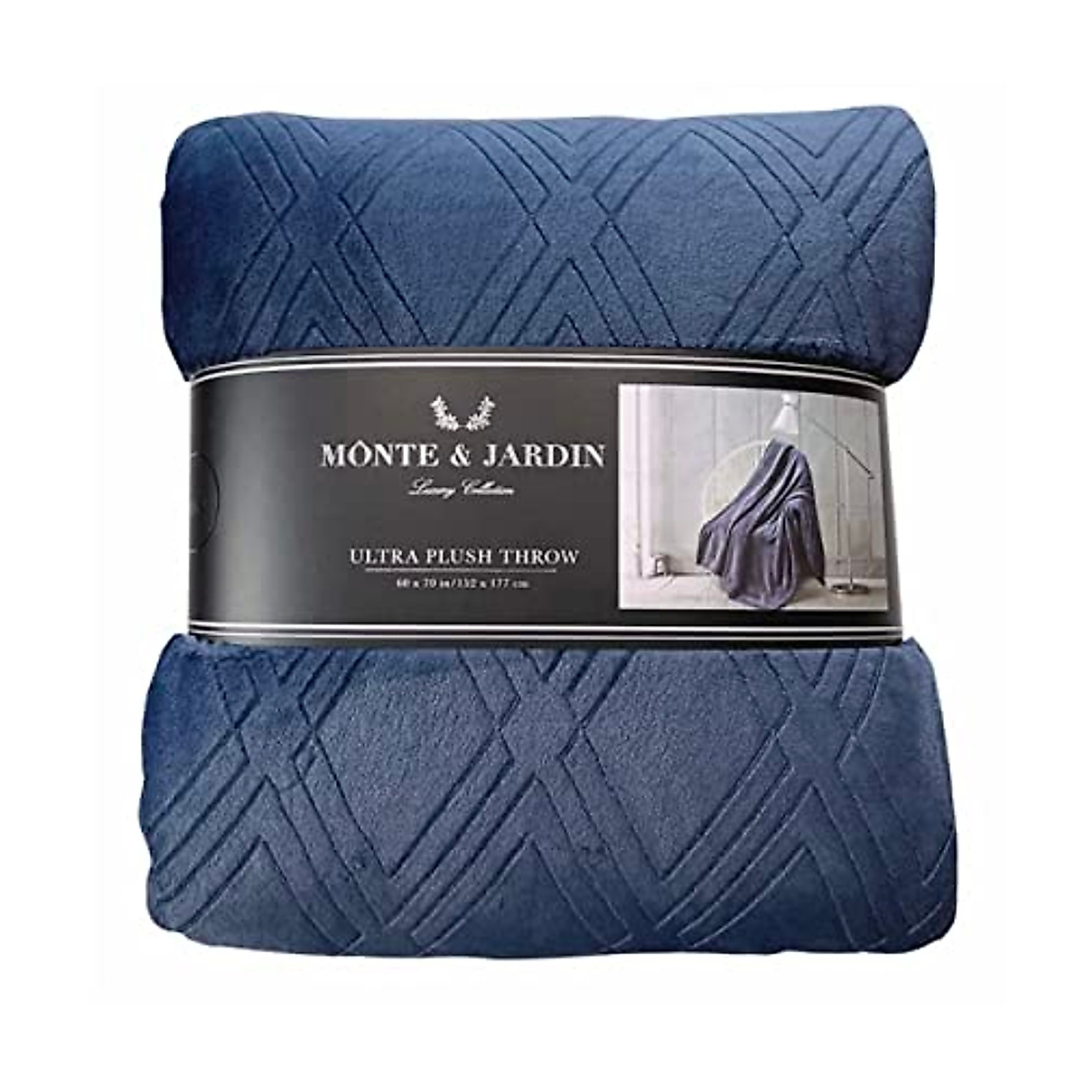 Monte & Jardin Luxury Collection Ultra Plush, Cozy, & Soft Throw, Heavy Weight for Extra Warmth 60 X 70in {Blue}