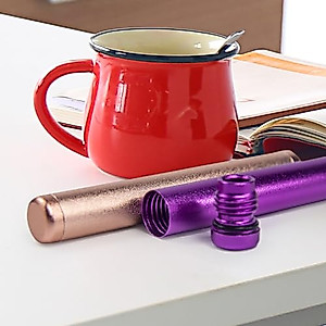 Defuzie Aluminum Storage Tube Container Lightweight Airtight Metal Waterproof Storage Containers for Traveling-3Pack (color1)