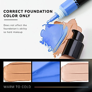 NewBang Blue Foundation Mixing Pigment to Natural Undertone,Blend with Foundations-Warm to Cold, including Finger Puff