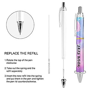 Personalized Custom Galaxy Unicorn Pens with Stylus Tip, Customized Engraving Ballpoint Pens with Name Massage Text Logo, Gift Ideas for School Office Business Birthday Graduation Anniversaries Christ