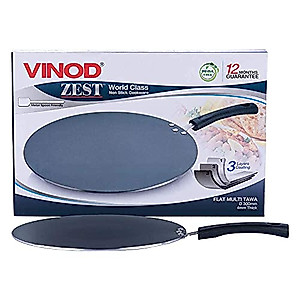 Vinod MT30 Nonstick Flat Multi Tawa 30 cm, 12-Inch