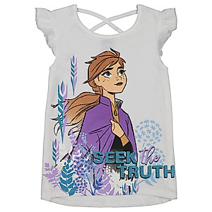 Disney Frozen Elsa Princess Anna Infant Baby Girls Graphic T-Shirts Capri Leggings and Shorts 4 Piece Outfit 18 Months