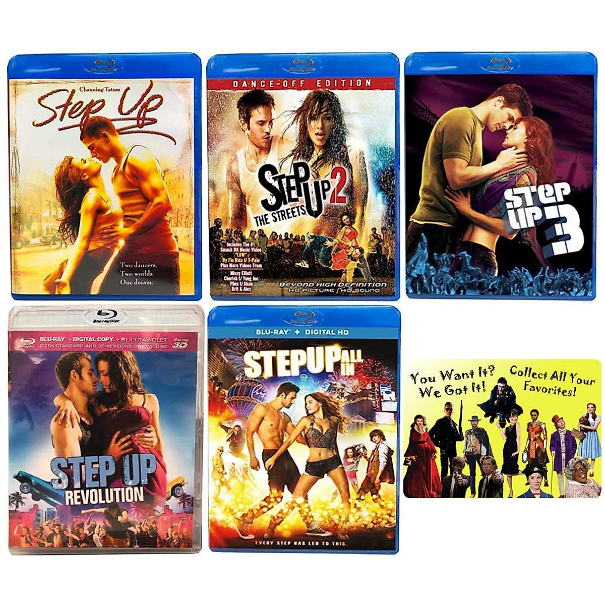 Step Up: Complete Channing Tatum Dance Movie Series 1-5 Blu-ray Collection with Bonus Art Card