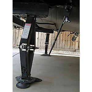 Best Stabilizer System for 5th Wheel, and Travel Trailers Without Auto Leveling - 4 Foot Plates- Item B, Up to 95% Movement reductionl