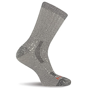 Merrell Heavyweight Merino Wool Hiking Crew Socks-Breathable Reinforced Cushion and Arch Support, Light Brown, M/L (Men's 9.5-12 / Women's 10-13)