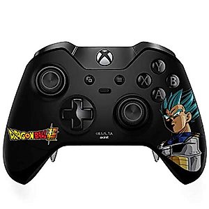 Skinit Decal Gaming Skin Compatible with Xbox One Elite Controller - Officially Licensed Dragon Ball Super Dragon Ball Super Vegeta Design