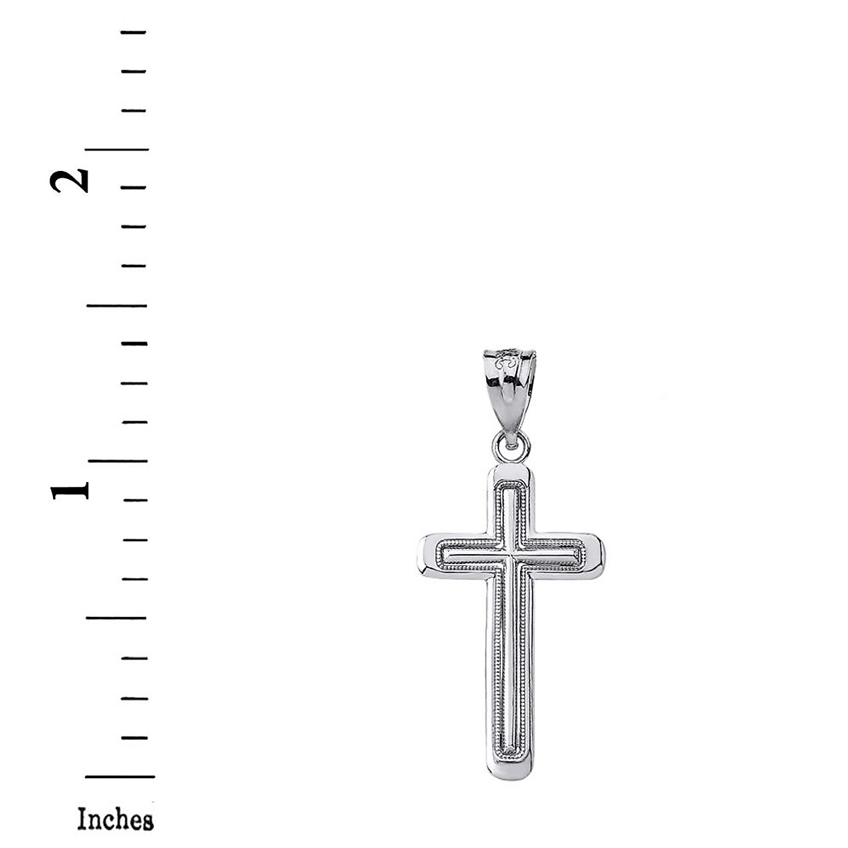 Religious Jewelry 925 Sterling Silver Double Layered Framed Cross Pendant