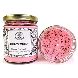 Follow Me Boy 9 oz Soy Spell Candle | Love, Attraction, Commitment & Fidelity Rituals | Hoodoo, Magick, Wiccan & Pagan Rituals