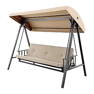 Porch Swing Canopy Replacement Top,Replacement Canopy Top for GT Porch Swing Model #GCS00229C (Top Only,Beige)