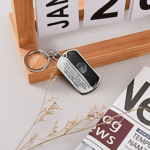 LIBOOI To My Badass Daughter Keychain, Stainless Steel Daughter Birthday Gifts Keychain from Mom Dad