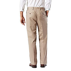 Dockers Men's Classic Fit Easy Khaki Pants-Pleated (Standard and Big & Tall), Timberwolf, 42W x 30L
