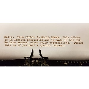 Universal Typewriter Ribbons - Custom Color Twin Spool Typewriter Ribbons (Solid Brown)