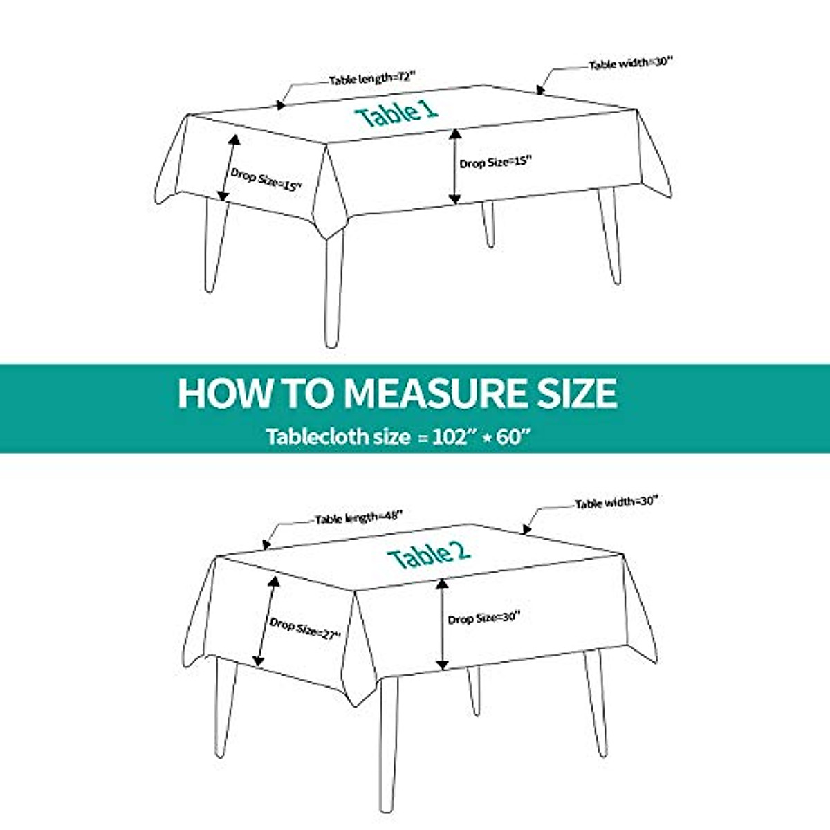 Surmente Tablecloth 60 x 102-Inch Rectangular Polyester Table Cloth for Weddings, Banquets, or Restaurants (Pink) … ……