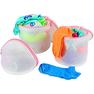 5 Pack - Simple Houseware Laundry Bra Lingerie Bags (2 Large & 3 Underwear Bags)