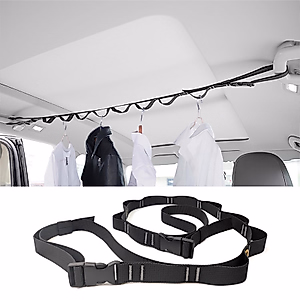 Car Clothes Hanger Bar, Adjustable Car Travel Clothesline, Travel Convenient Clothesline, Easy to Store Car Clothes Organizer for Small Cars, Vans, Hotels, Outdoor