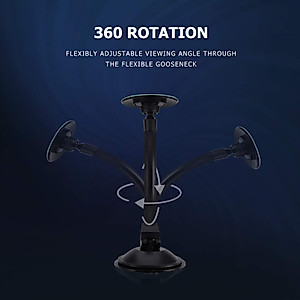 Car Mirror Rear View Mirror Windshield Shatterproof Safety Adjustable Front Facing Suction Cup Mirror for Car Observation