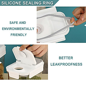 QCHOSWO Cereal Containers Storage BPA Free Dispenser Plastic Bin Food Storage Containers with Lids Multifunctional Airtight Storage Container Kitchen Organizers And Storage (FG-S-3SET)