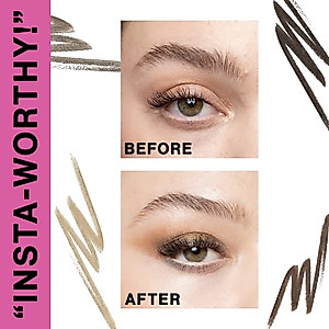 Wet n Wild Ultimate Eyebrow Retractable Definer Pencil, Medium Brown, Dual-Sided Brow Brush, Fine Tip, Shapes, Defines, Fills Brow Makeup