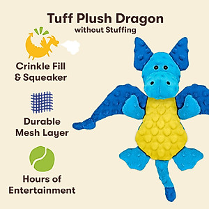 Pet 'n Shape Tuff No Stuffing Plush Flying Dragon Dog Toy
