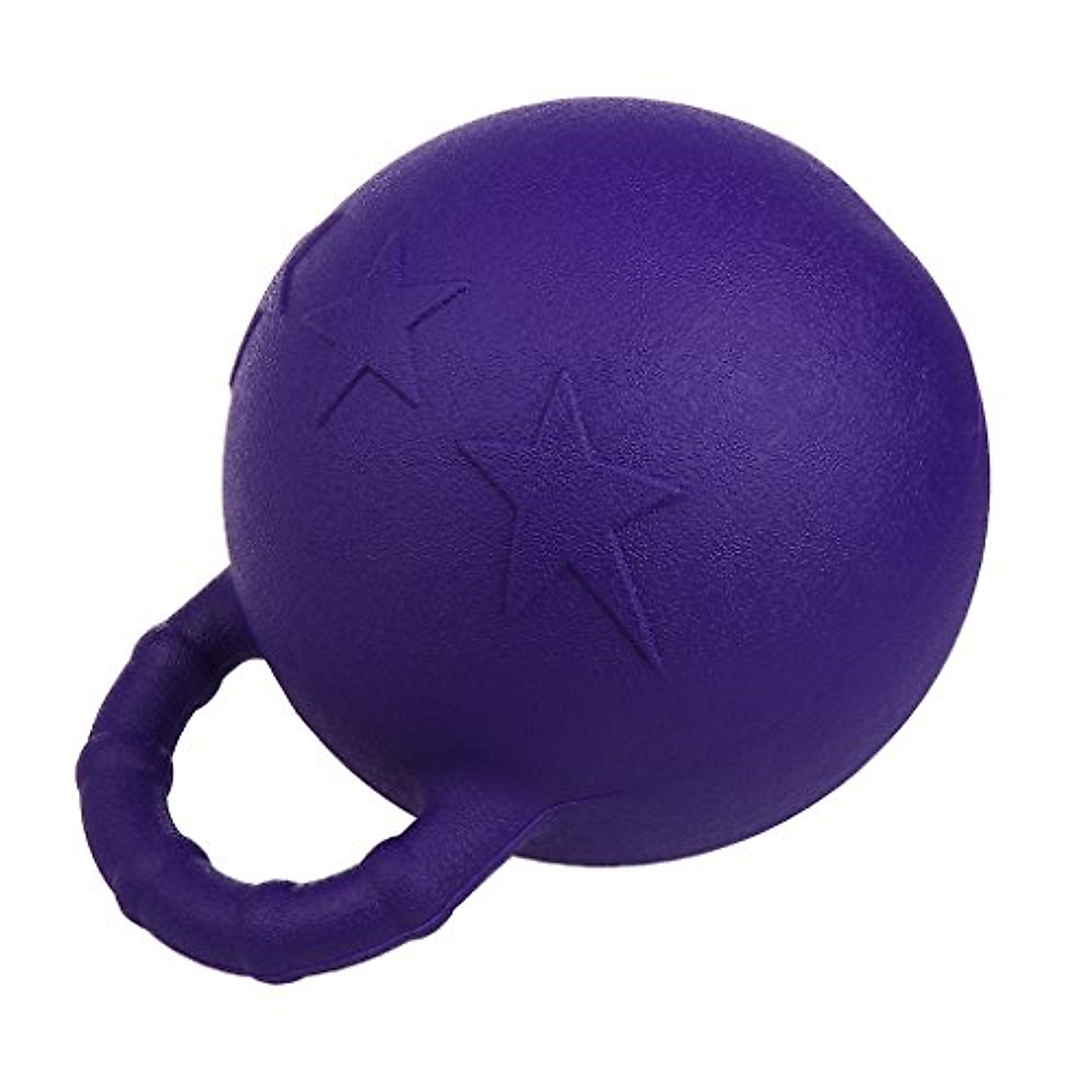 Injoyo 28cm Equine Sports Rubber Jolly Ball Scented Horse Play Toy with Handle - Purple