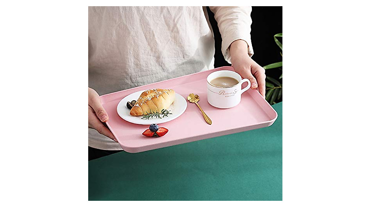 Unbreakable Pink Dinner Tray for Indoor & Outdoor Use | Eco-Friendly ...