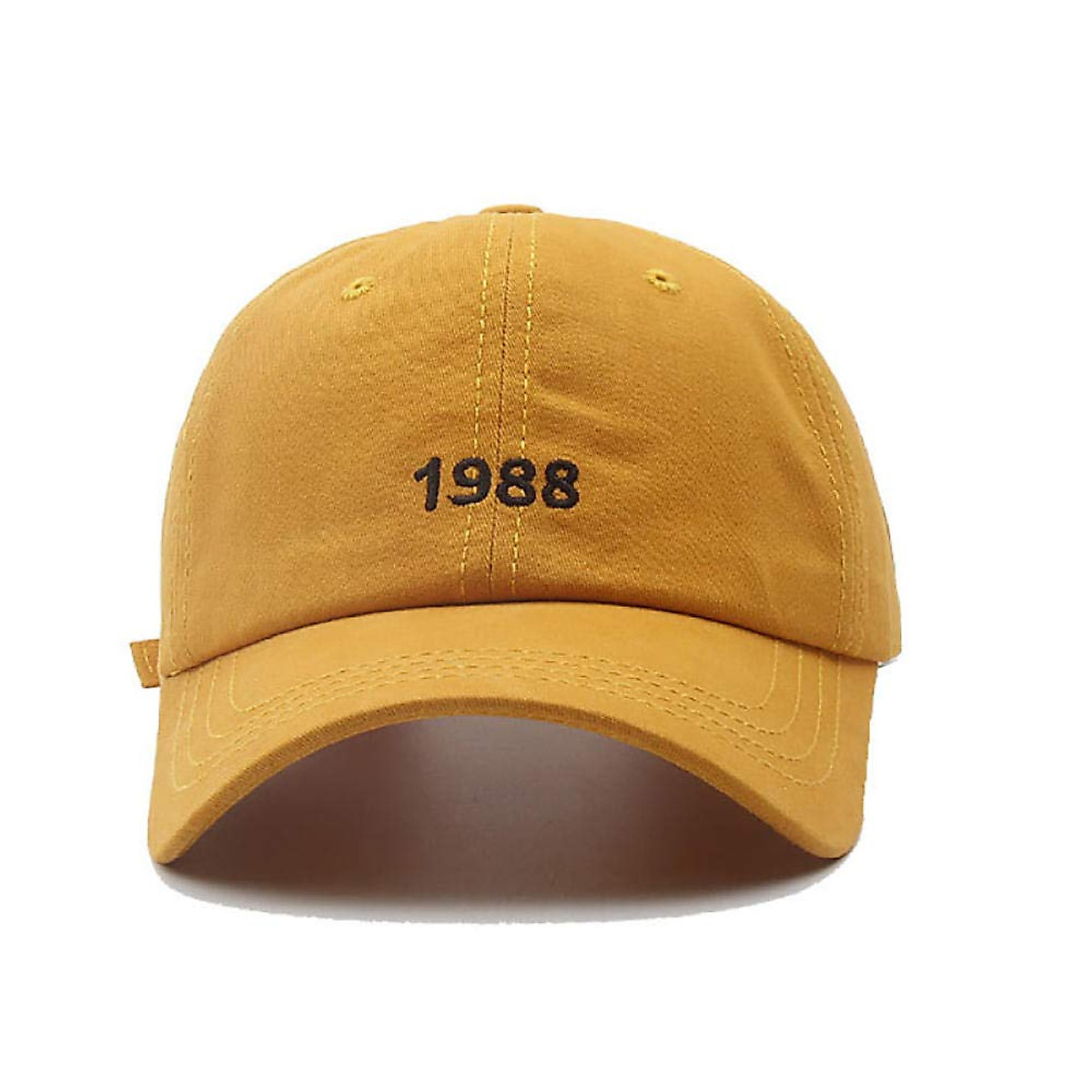 SUNS 1988 Retro Baseball Cap Adjustable Baseball Cap Cotton Denim Dad Hat-White_M (56-58Cm)